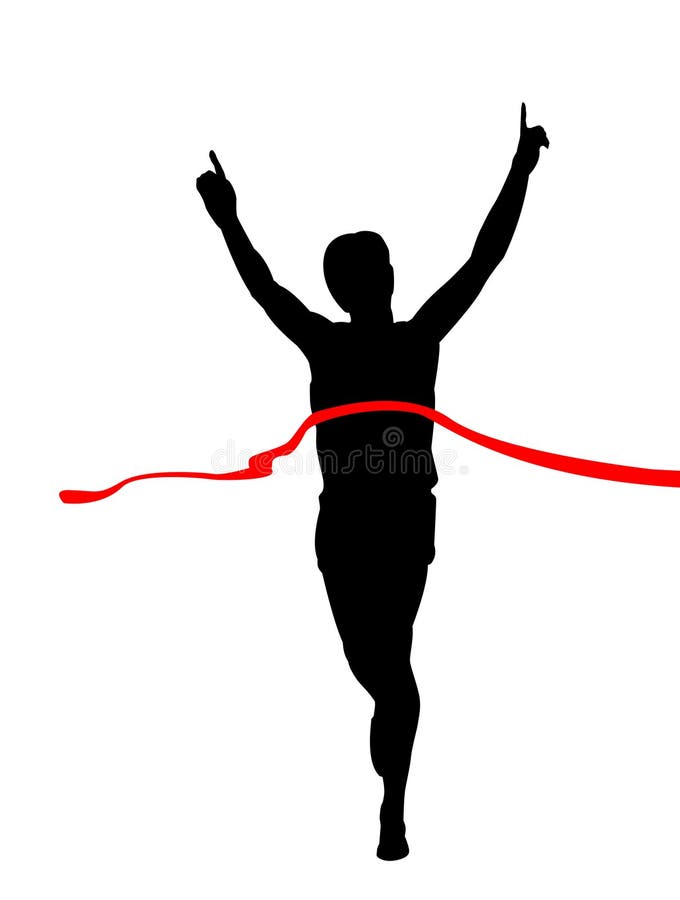 Winning the race stock illustration. Illustration of celebrate - 11074304
