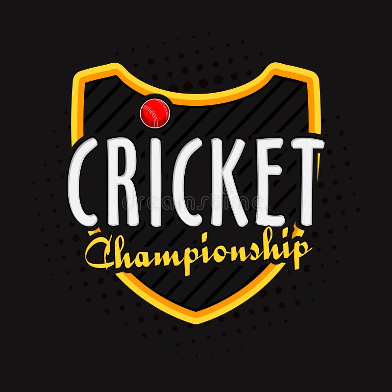 Winning Shield With Ball For Cricket Championship. Stock Illustration ...