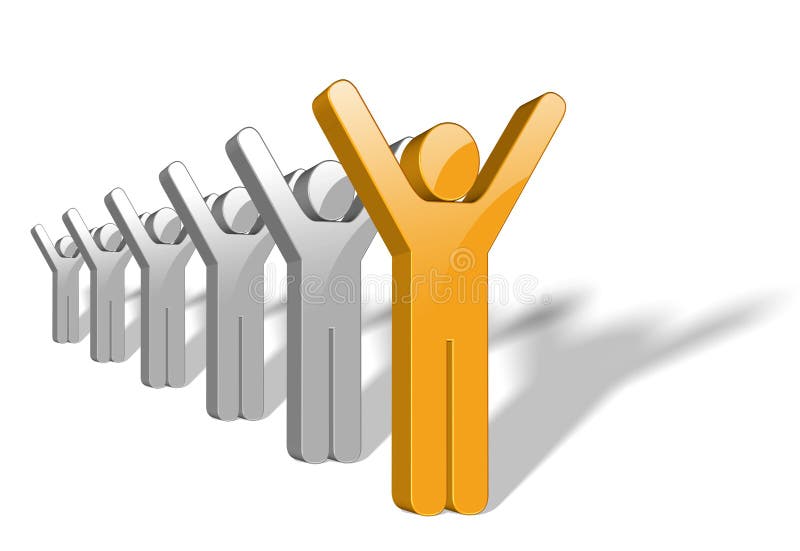 Winning team celebrating stock illustration. Illustration of persons ...