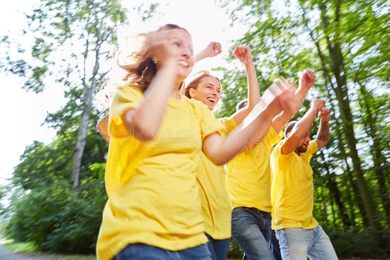 Winning Team at the Teambuilding Event Stock Photo - Image of summer ...