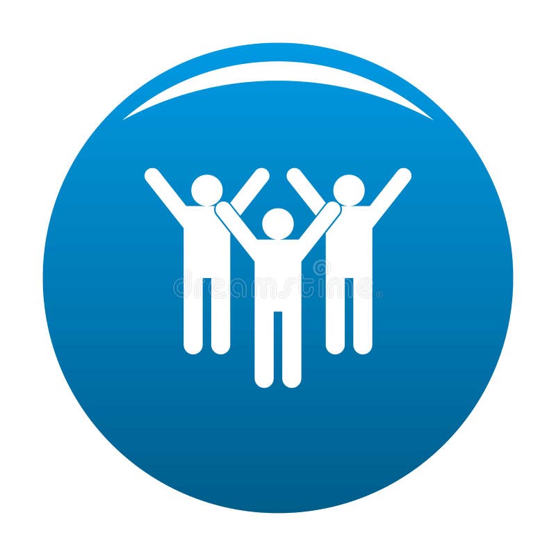 Winning Teamwork Icon Vector Blue Stock Vector - Illustration of ...