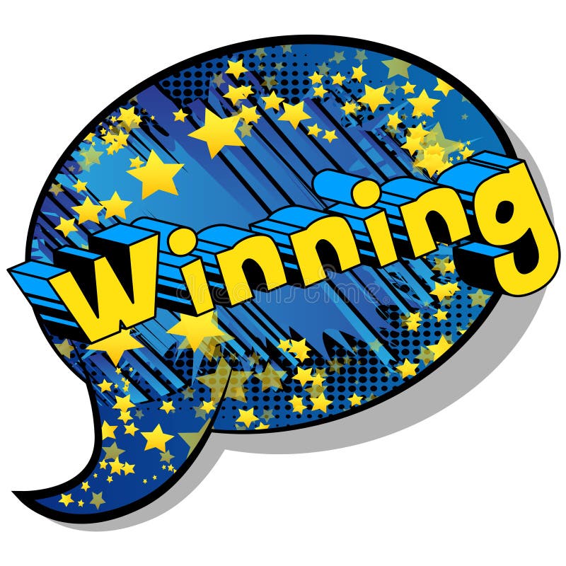 Winning - Vector Illustrated Comic Book Style Phrase. Stock ...