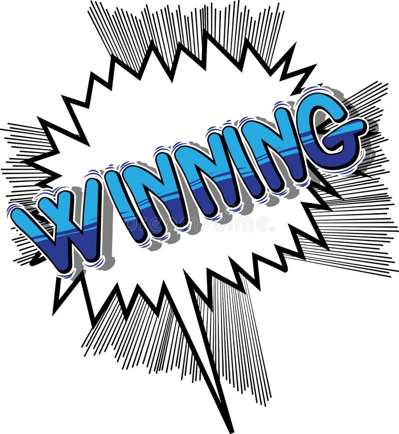 Winning - Vector Illustrated Comic Book Style Phrase. Stock ...