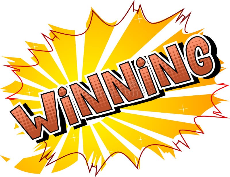 Winning - Vector Illustrated Comic Book Style Phrase. Stock ...