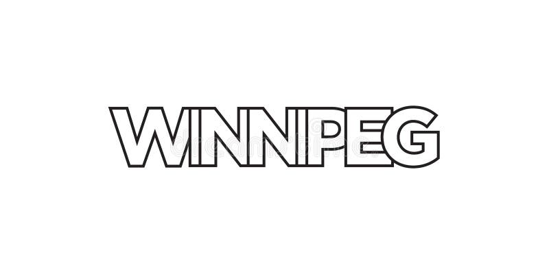 Winnipeg in the Canada Emblem. the Design Features a Geometric Style ...