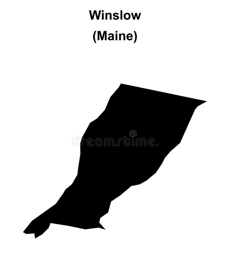 Winslow outline map stock vector. Illustration of design - 387373716