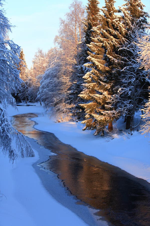 Snowy river stock photo. Image of river, frosty, seasons - 1200624
