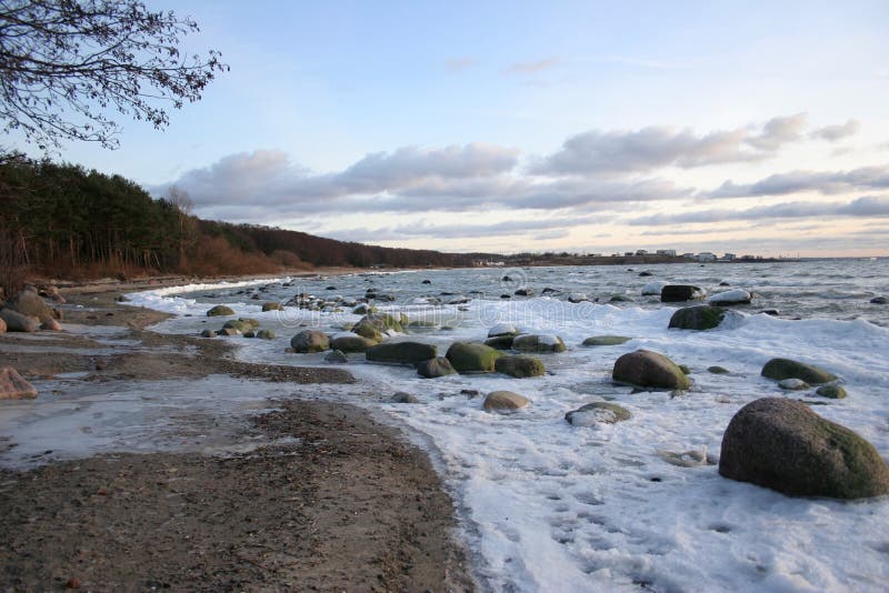 Winter stock image. Image of salt, clouds, landscape, trees - 4371147