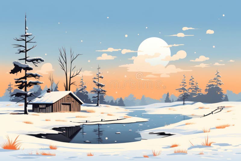 Winter Abandonment - Generative AI Stock Illustration - Illustration of ...