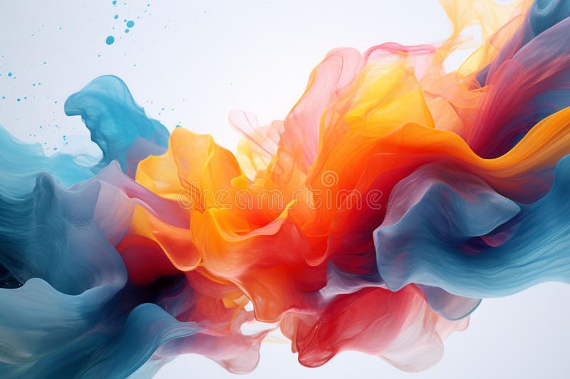 Winter Abstract Art with Bold Colors and Dynamic Stock Illustration ...
