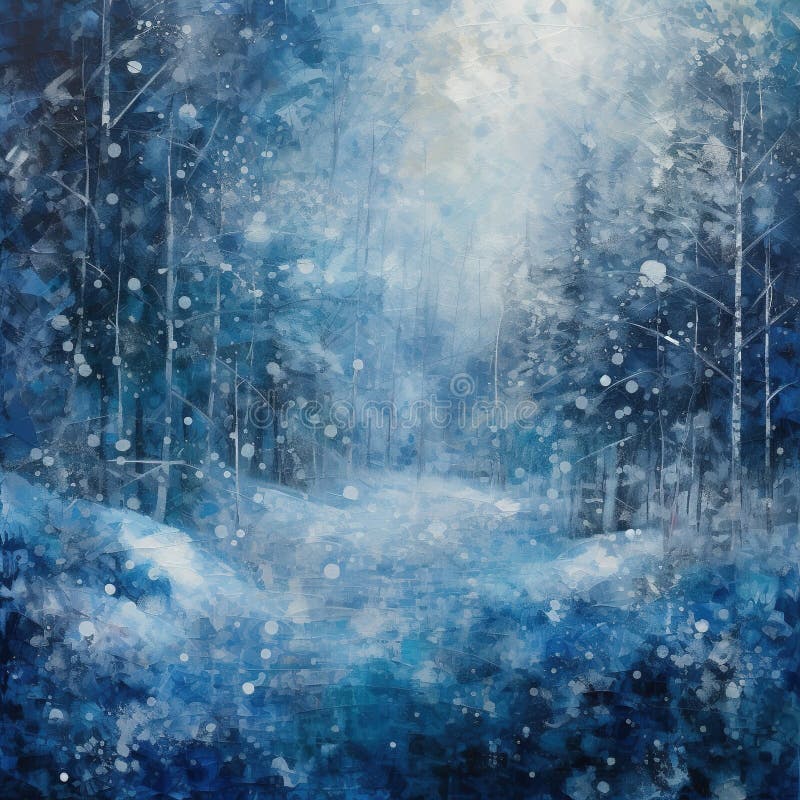 Winter Abstract Background with Nature in Snow Stock Photo - Image of ...