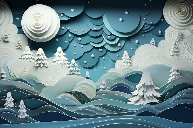 Winter Abstract Background for Product Presentation Stock Illustration ...