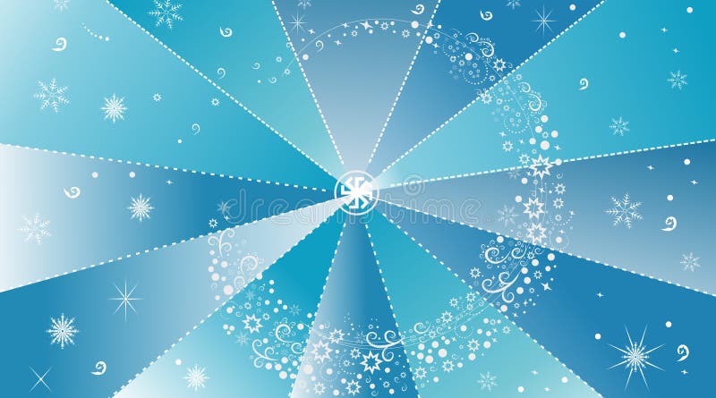 Winter Abstract Background with Snowflakes Stock Vector - Illustration ...