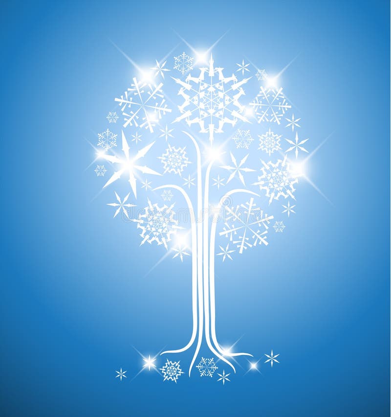 Winter abstract tree stock illustration. Illustration of floral - 16121739