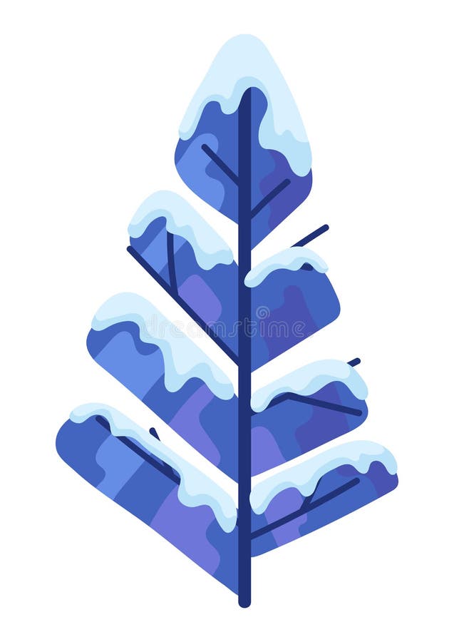Winter Abstract Tree with Snow. Stock Vector - Illustration of frost ...