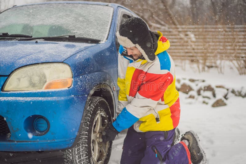Winter accident stock photo. Image of snow, accident, white - 7668996