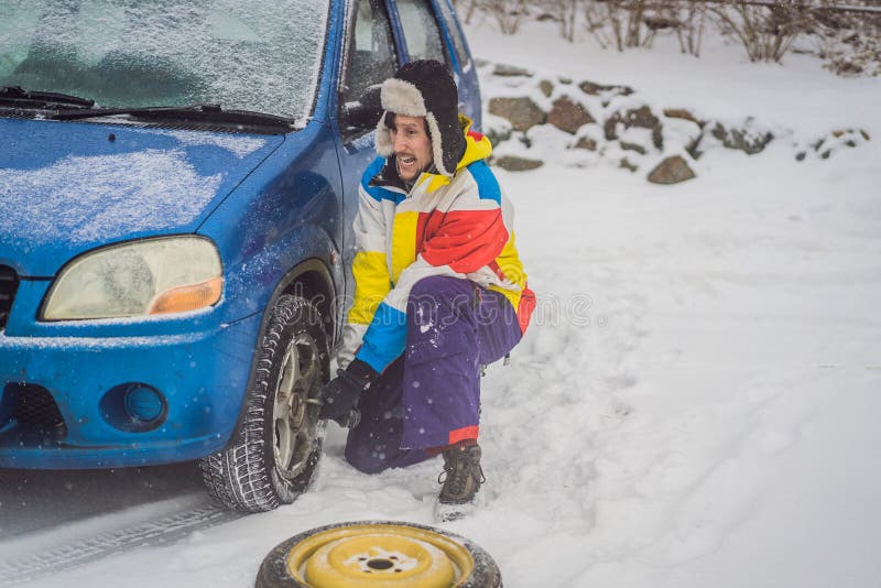 Winter accident stock photo. Image of snow, accident, white - 7668996