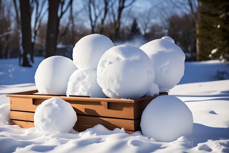 Winter Adventure Snowball Fight Kits.AI Generated Stock Illustration ...
