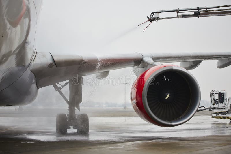 Deicing plane stock image. Image of white, snow, visibility - 54273