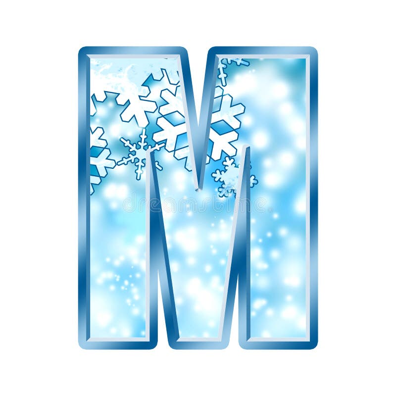 Winter Alphabet Number D stock illustration. Illustration of cold - 7169050
