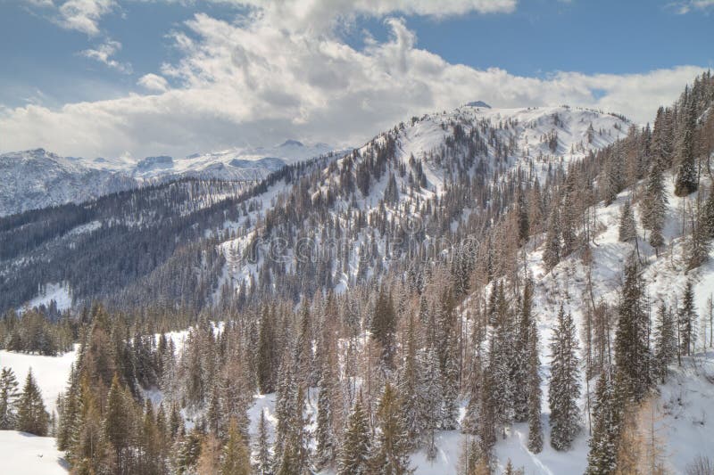 Winter alpine landscape stock photo. Image of glacier - 17118836