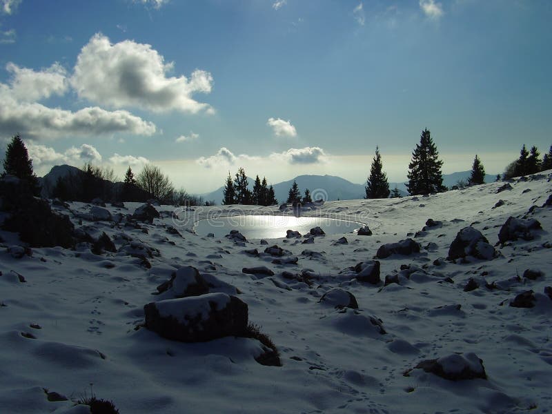 Winter Alpine landscape stock image. Image of france - 46808287