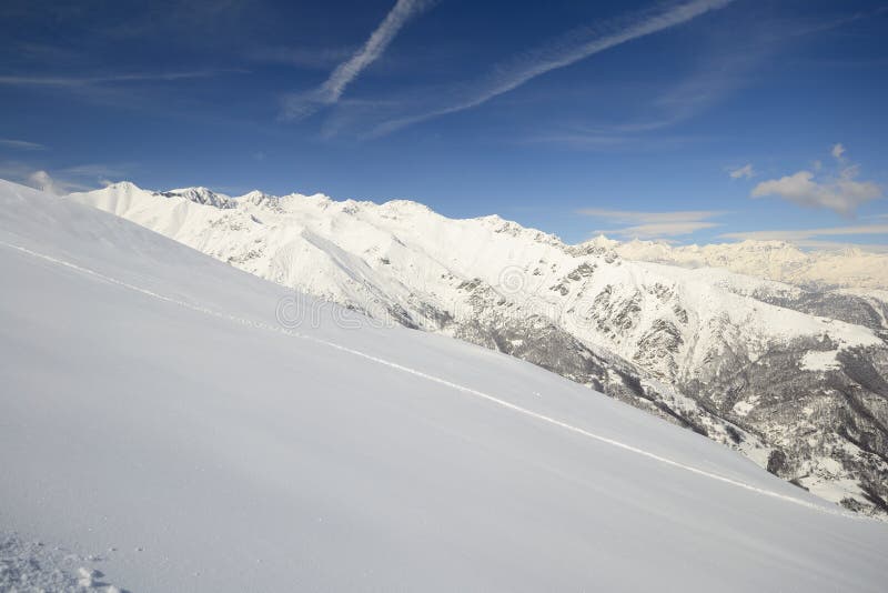 Winter alpine scene stock image. Image of angle, purity - 29506065