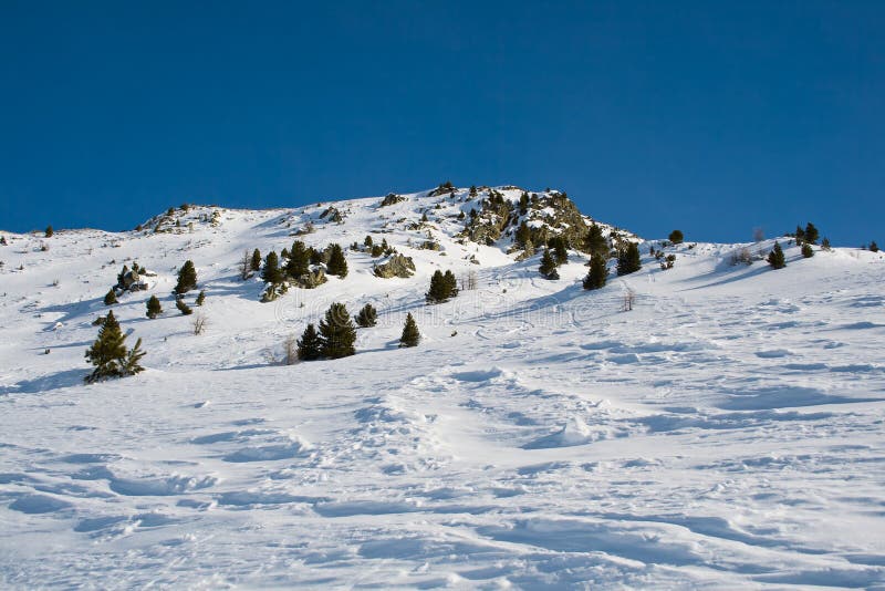 Winter Alpine scenery stock photo. Image of spruce, rocks - 27736490