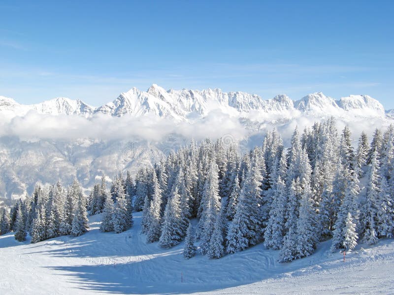 Winter in the alps stock photo. Image of mount, europe - 11261938
