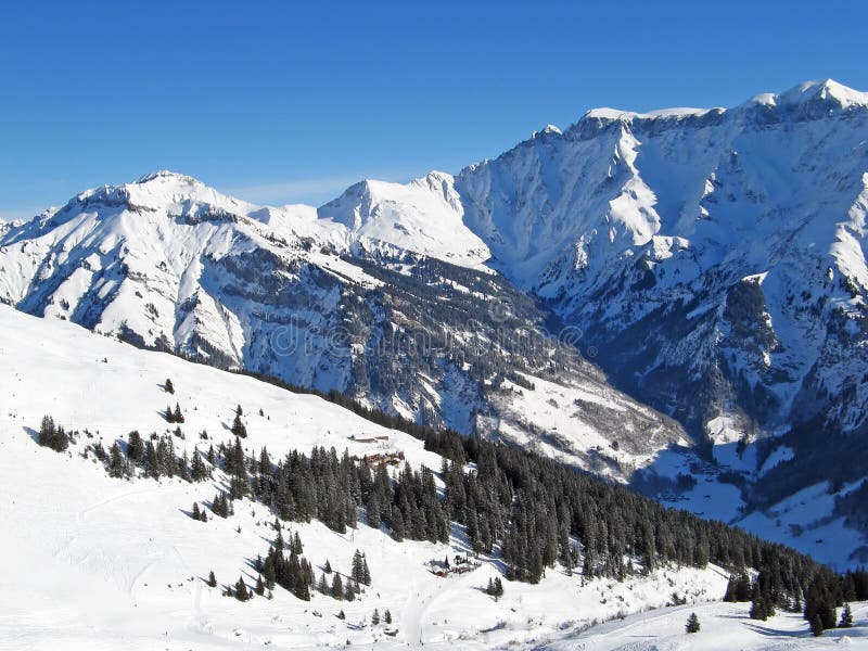 Winter in the alps stock photo. Image of glarus, chill - 12060688