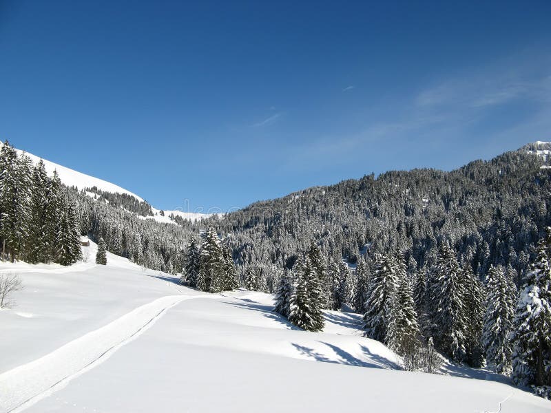 Winter in Alps stock image. Image of landscape, peaks - 5771285