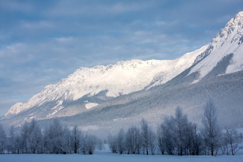 Winter in Alps stock image. Image of panorama, panoramic - 64131539