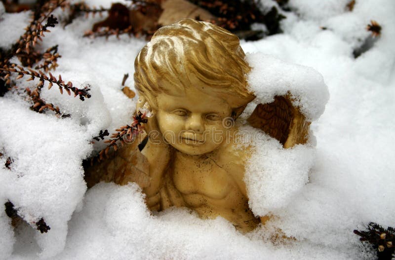 Winter Angel stock image. Image of fresh, gold, white, details - 598119