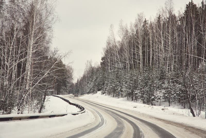 Ice Crust on the Road Surface Stock Image - Image of slippery, winter ...