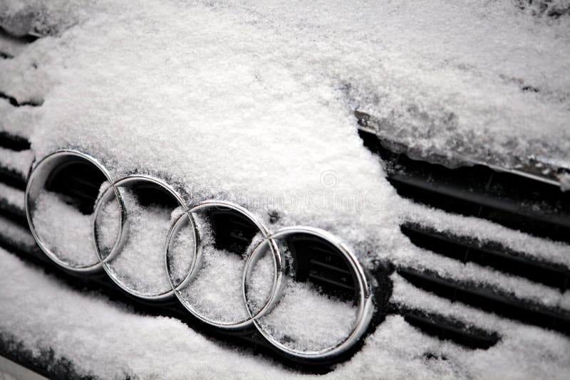 Winter Audi logo editorial stock photo. Image of black - 23180508