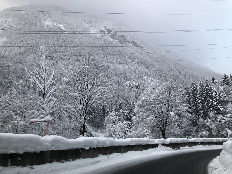 Winter in Austria, 2019 Snowfall in Golling Stock Photo - Image of blue ...