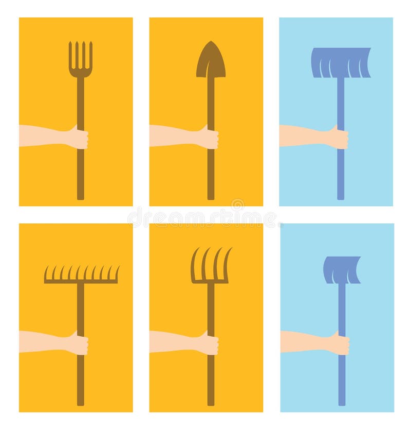 Winter,Autumn and Summer Tools Set Stock Illustration - Illustration of ...