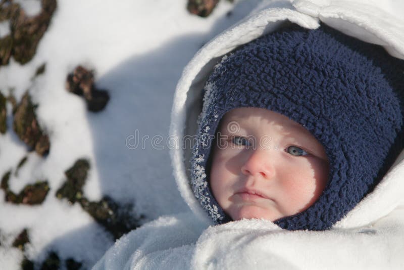 Winter Baby stock image. Image of person, cheerful, christmas - 62606253