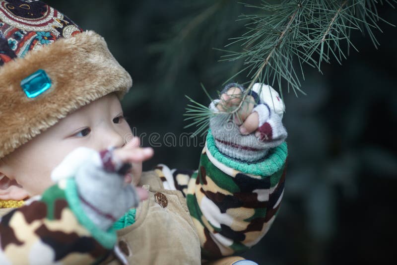 Winter Baby stock photo. Image of cute, childhood, portrait - 48085654
