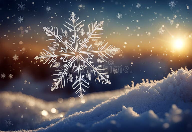 Winter Background. Abstract Snowflake Border. Snowfall Backdrop. Winter ...