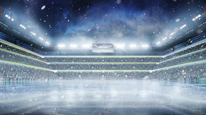 Winter Background. Blue Ice Floor Texture and Mist. Empty Beautiful ...