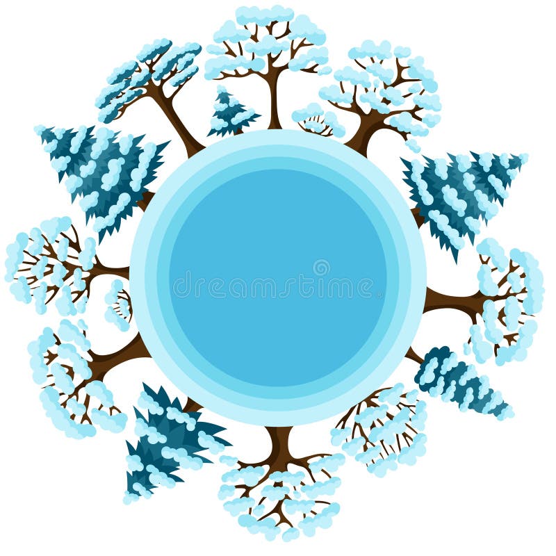 Winter Background Design with Abstract Stylized Stock Vector ...
