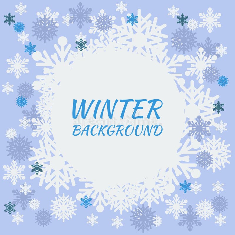 Winter Snowflakes Vector Illustration for Text Background Stock Vector ...