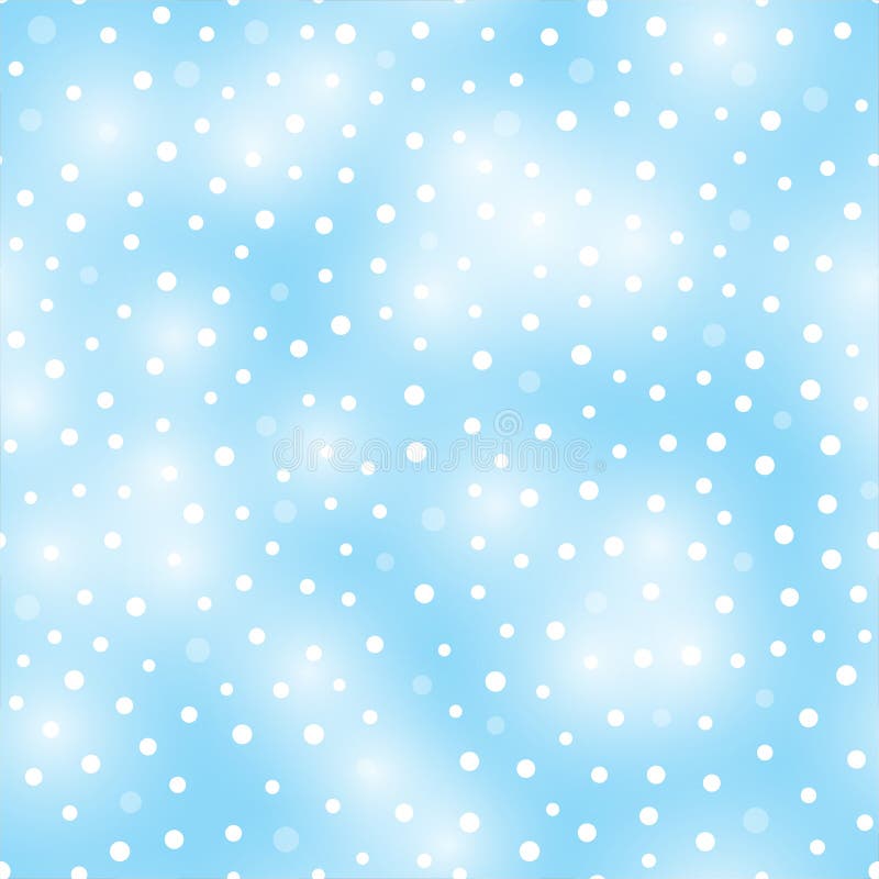 Winter Background with Falling Snow on Blue Background. Seamless ...