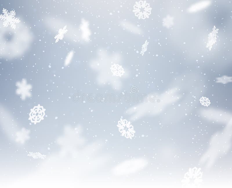 Winter Background with Falling Snow Vector Background. EPS10. Stock ...