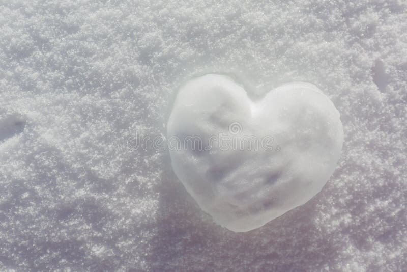 Heart on snow stock image. Image of freeze, holiday, abstract - 3670881