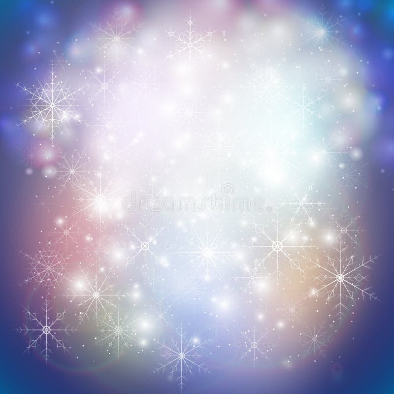 Winter Background with Snowflakes. Abstract Winter Stock Vector ...