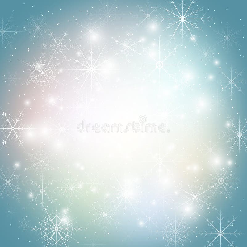Winter Background with Snowflakes. Abstract Winter Stock Vector ...