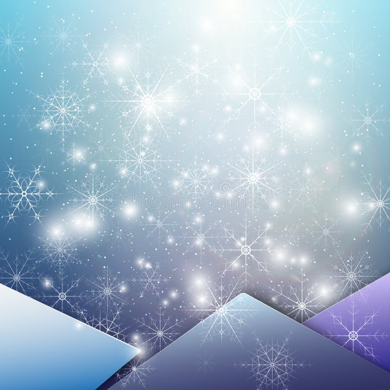 Winter Background with Snowflakes. Abstract Winter Stock Vector ...