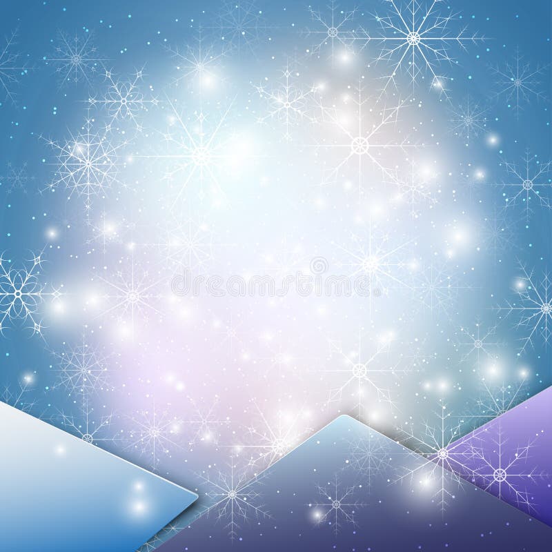 Winter Background with Snowflakes. Abstract Winter Stock Vector ...
